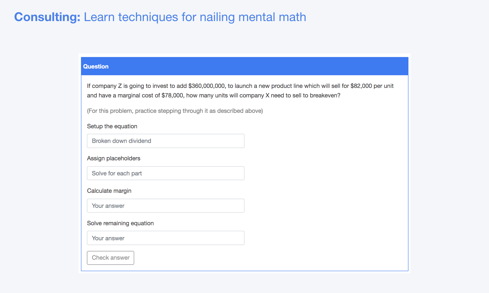 Consulting interview prep | RocketBlocks
